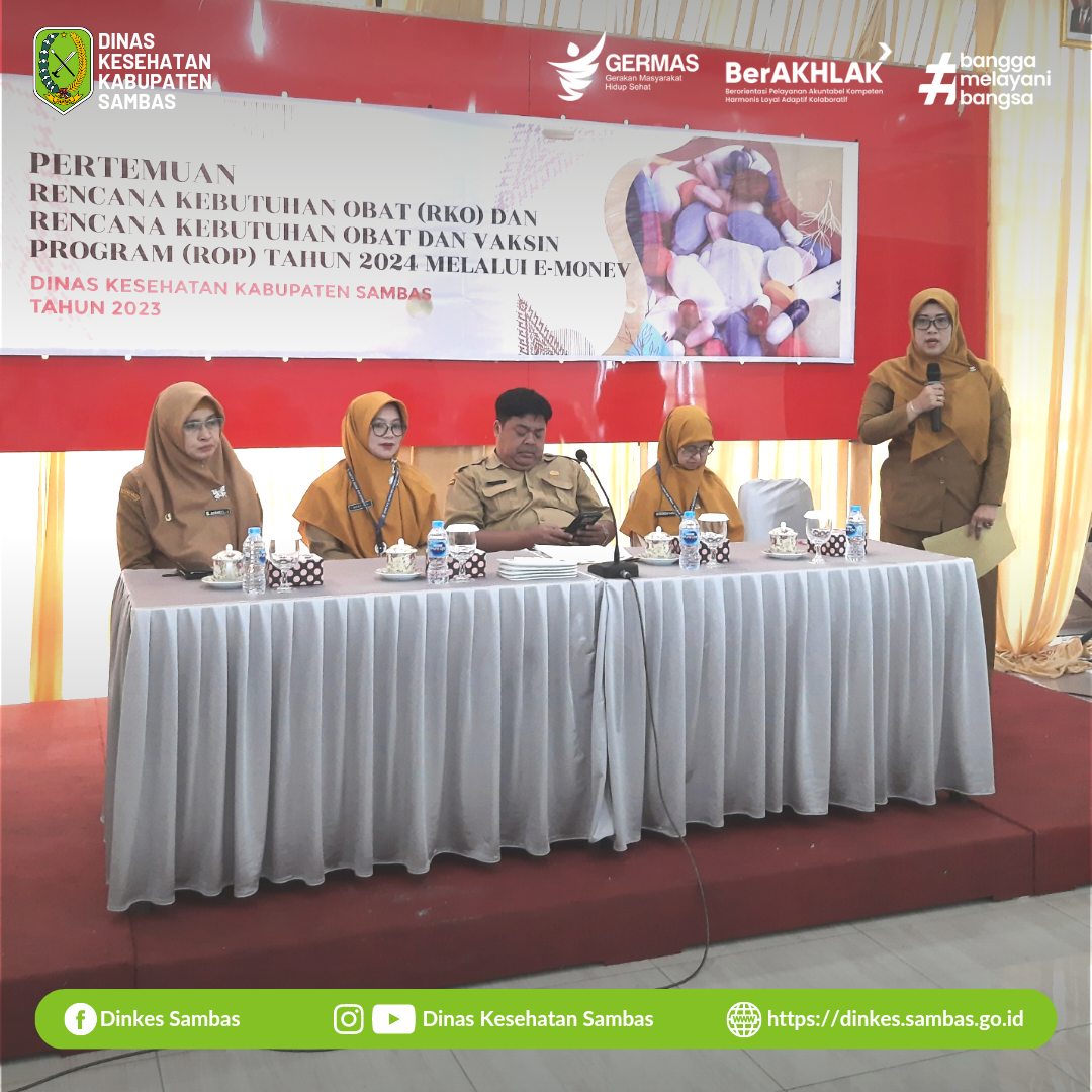 Pertemuan Rencana Kebutuhan Obat dan Vaksin Tahun 2024 Melalui E – Monev