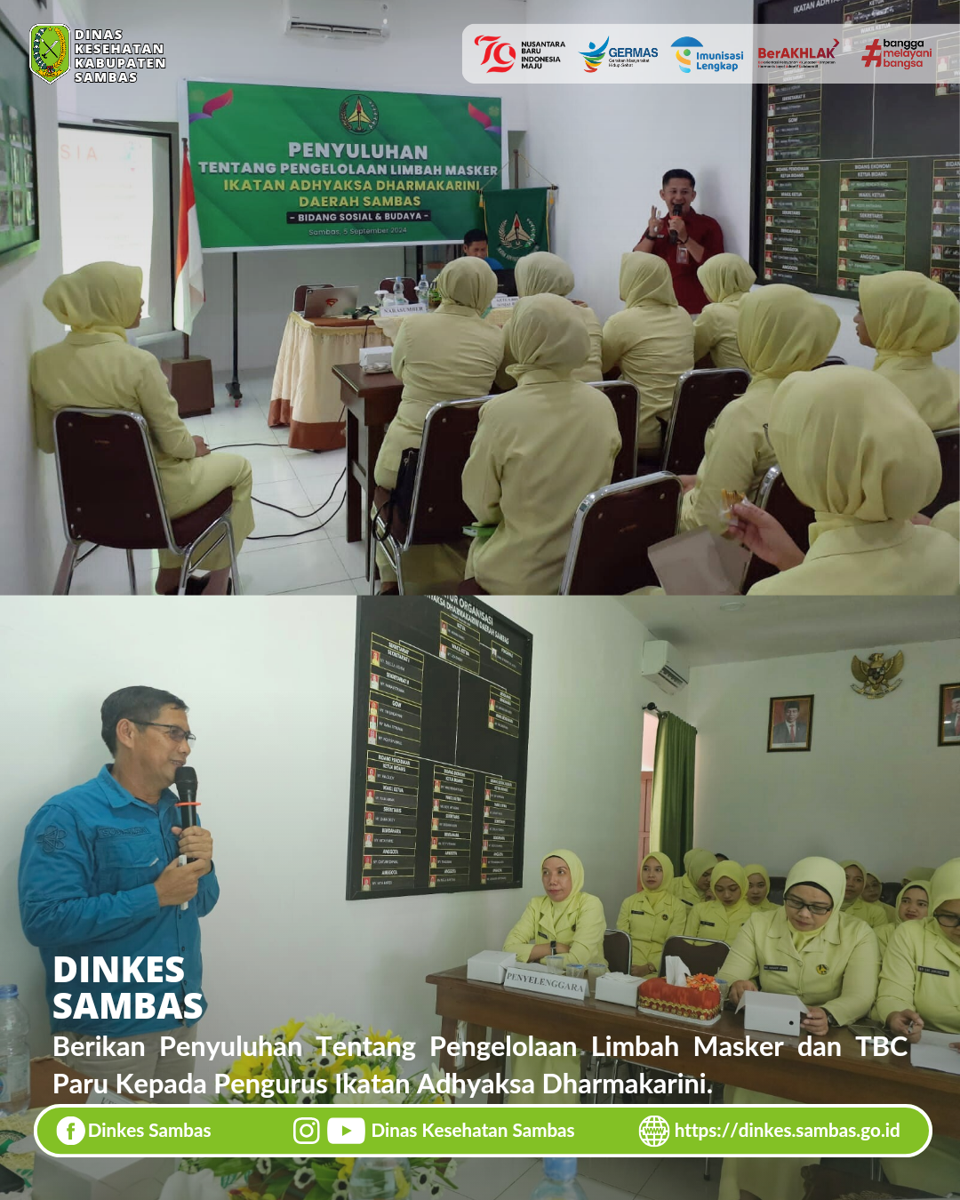 Dinkes Sambas Berikan Penyuluhan Kesehatan Kepada Pengurus IAD Daerah Sambas.