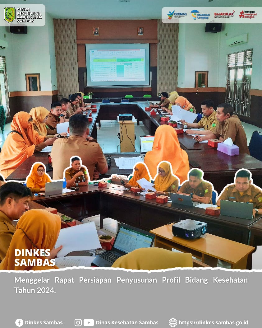 Dinkes Sambas Gelar Rapat Penyusunan Profil Kesehatan Tahun 2024.